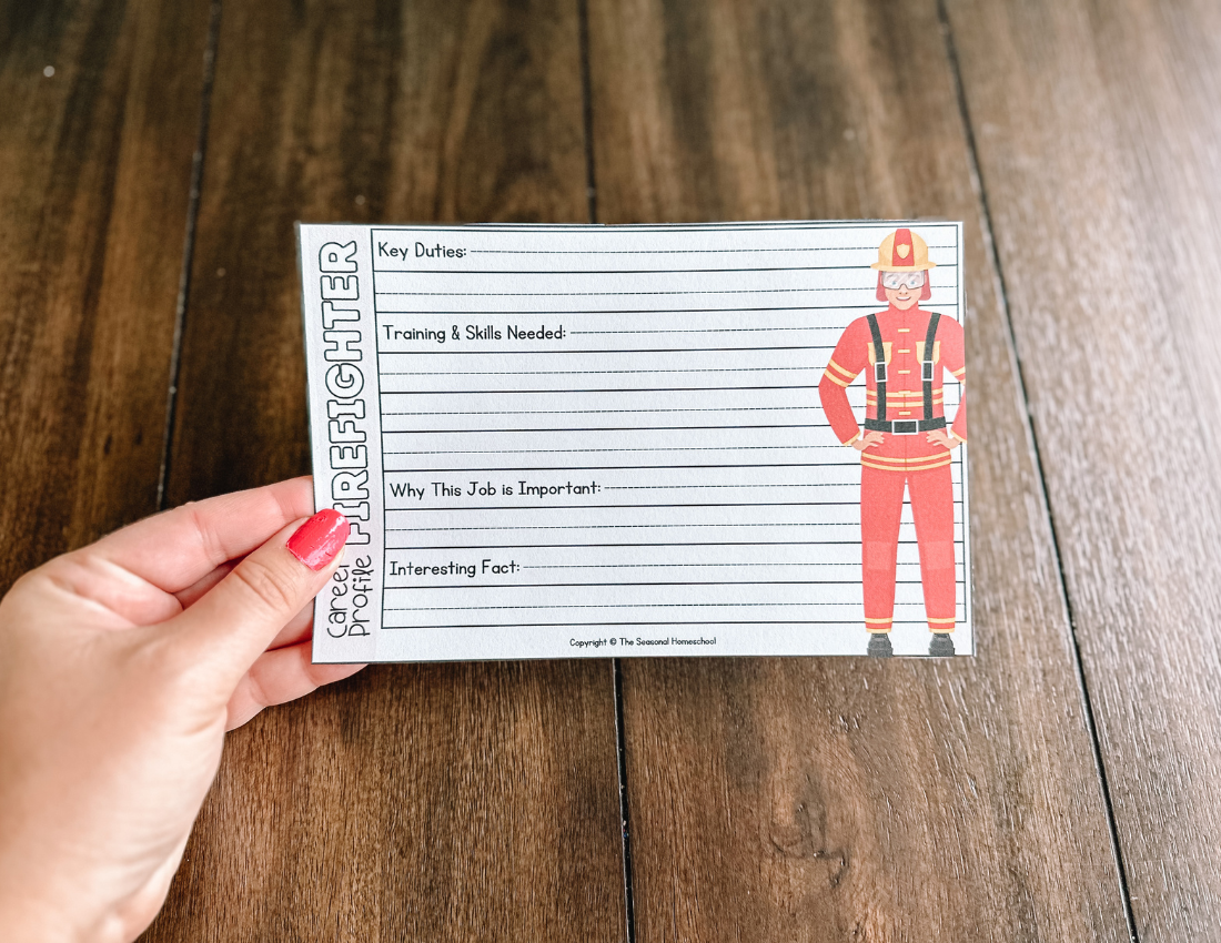 Firefighter Day (Me & My World Day #13) - The Seasonal Homeschool